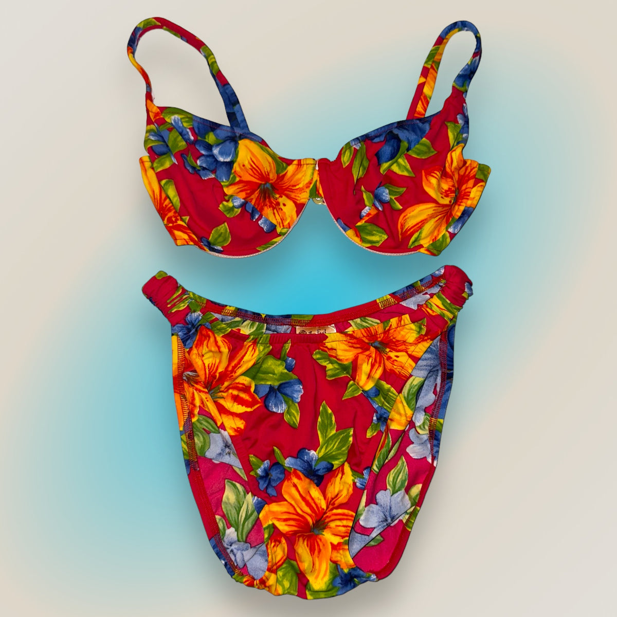 90's Large Retro High Rise Scrunch-Side Swimsuit Bottom, Sexy U-Wire B ...