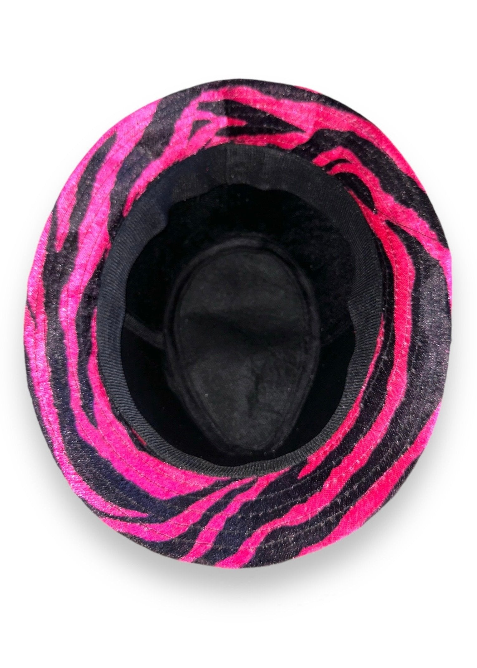 Y2K Mob Wife Velvet Zebra Fedora - Gangster Cosplay Costume Hat ...