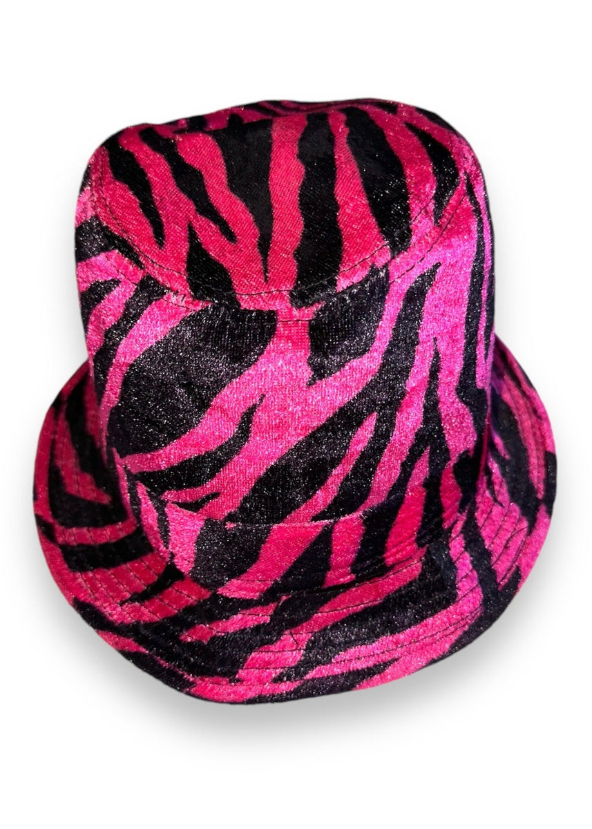 Y2K Mob Wife Velvet Zebra Fedora - Gangster Cosplay Costume Hat ...